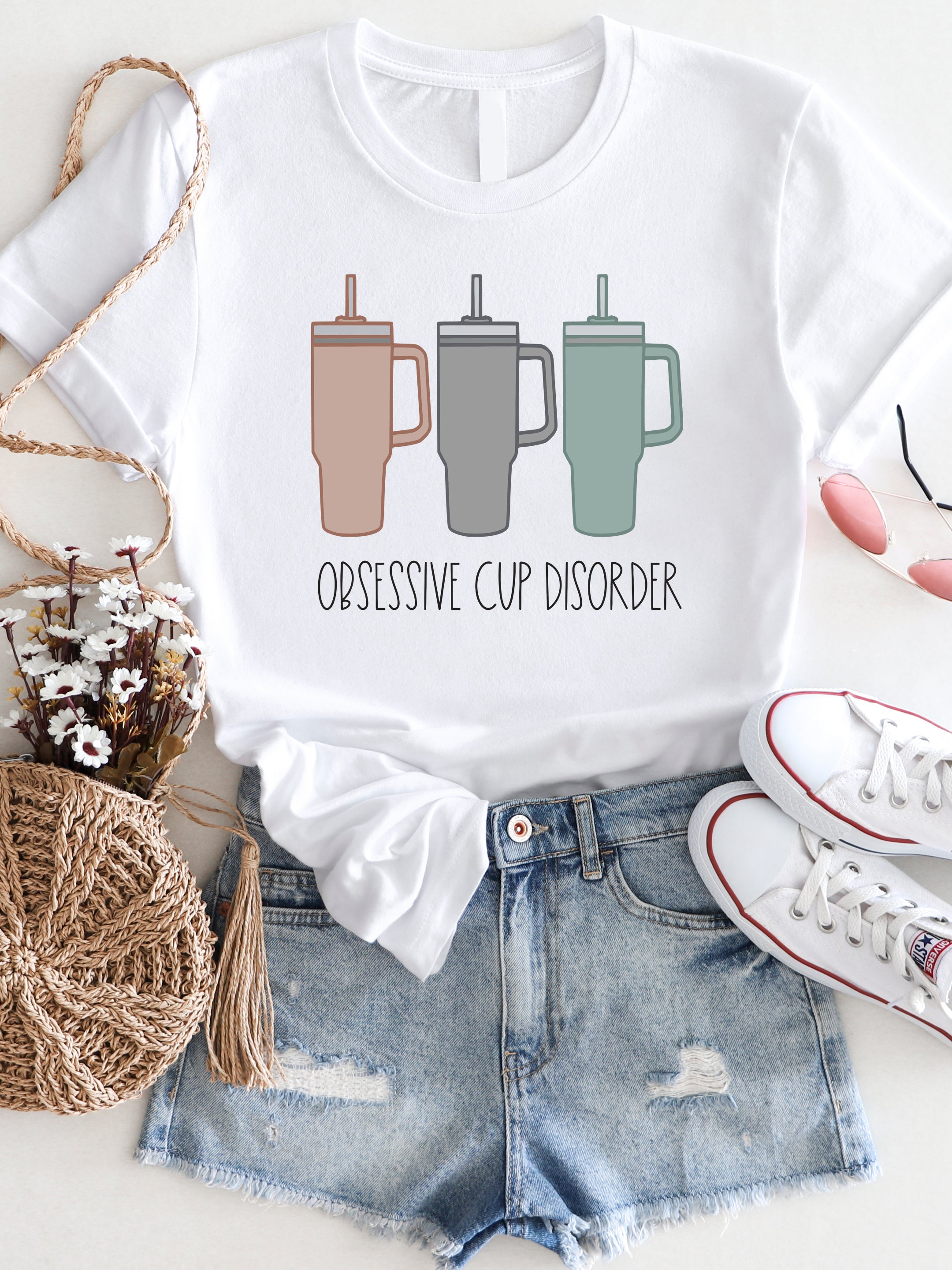 Obsessive Cup Disorder Stanley Graphic Tee – Tickled Teal LLC