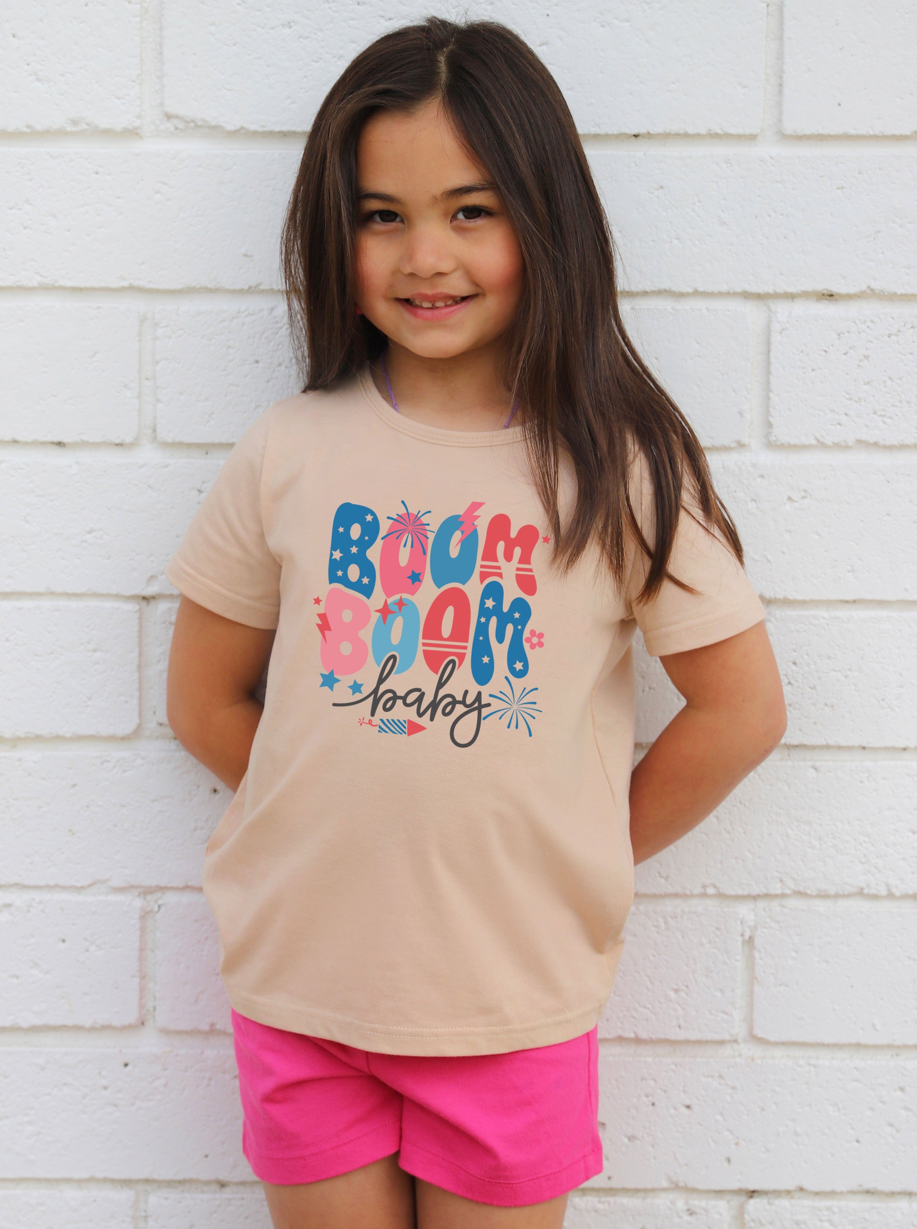 Boom Boom Baby Kids Graphic Tee – Tickled Teal LLC