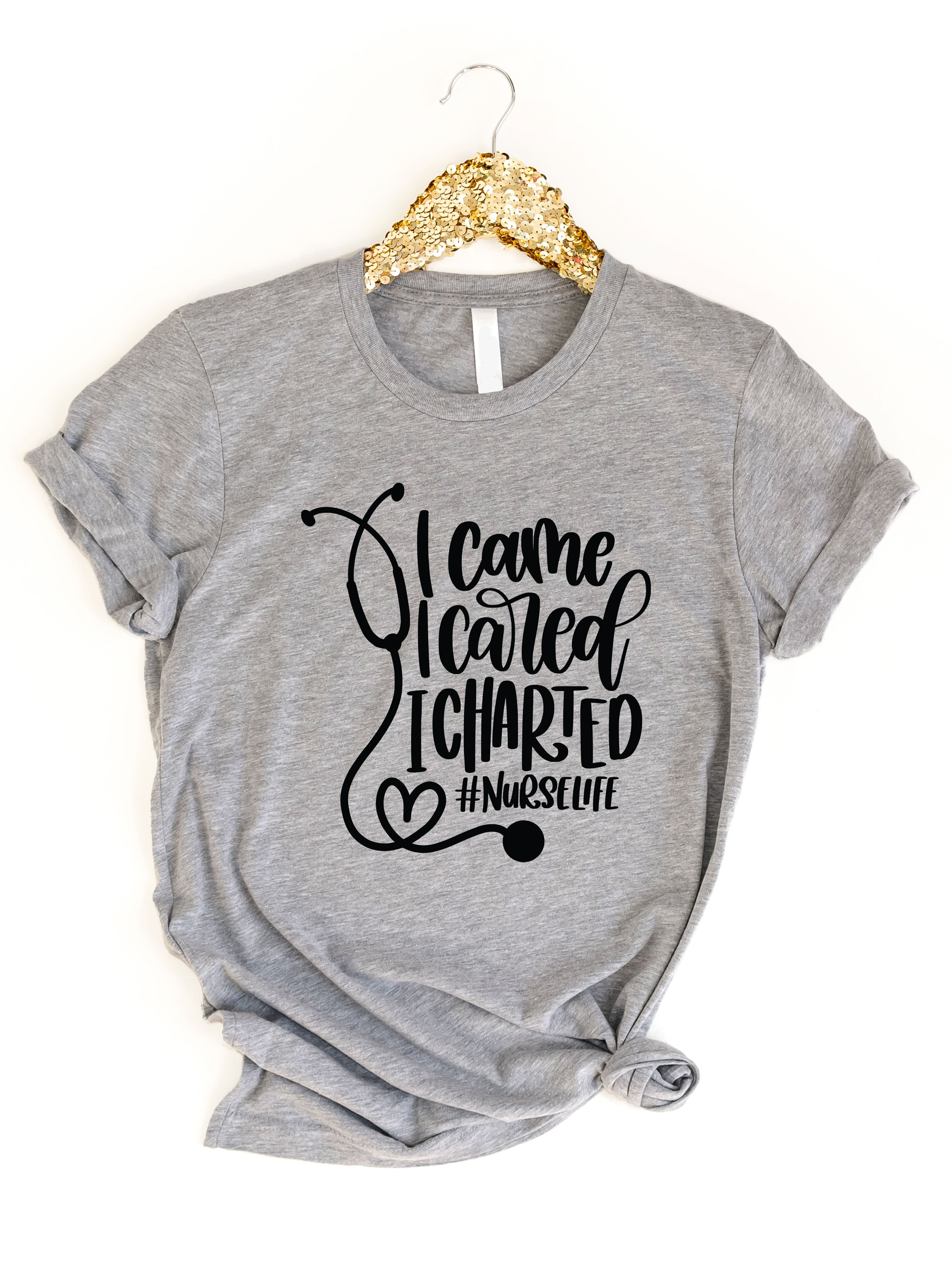 I came I cared I charted Graphic Tee – Tickled Teal LLC