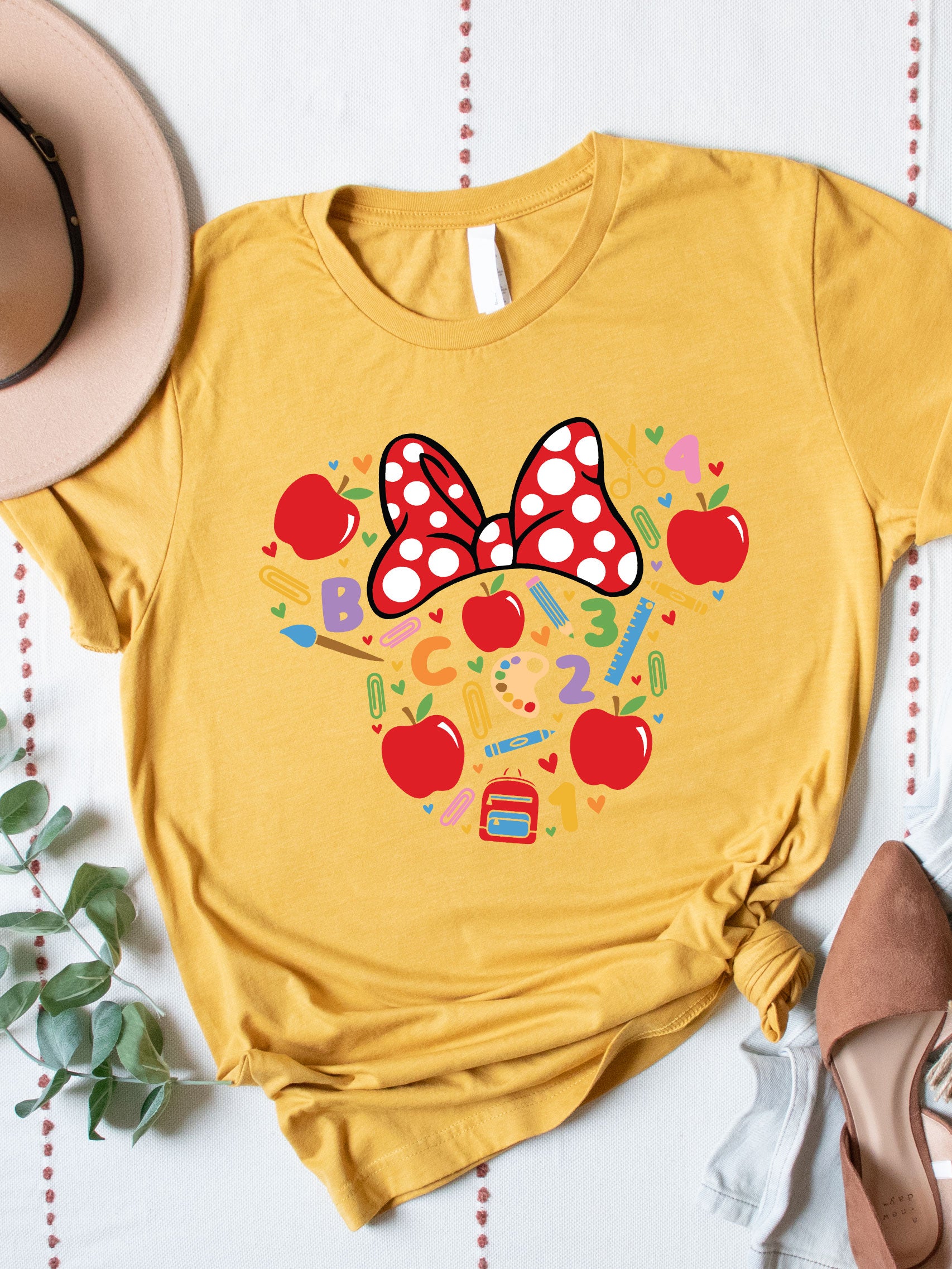 Teacher Minnie Mouse Graphic Tee – Tickled Teal LLC