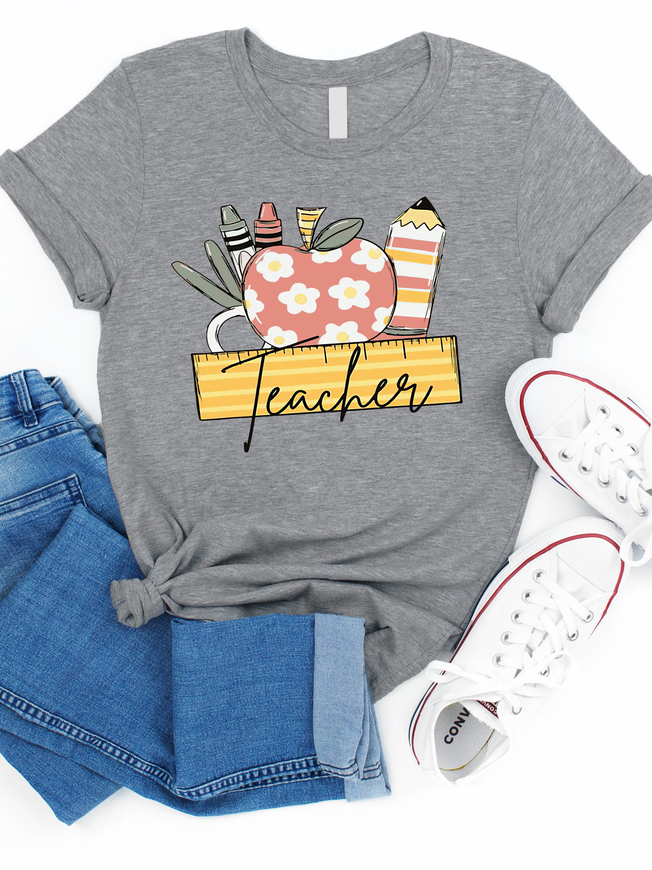 Teacher Ruler Graphic Tee – Tickled Teal LLC