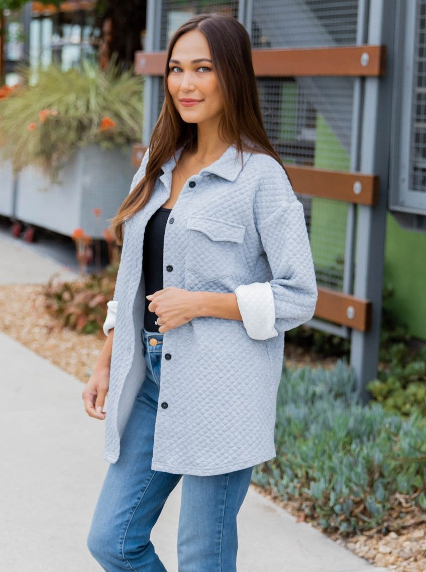 Quilted Shacket – Tickled Teal LLC